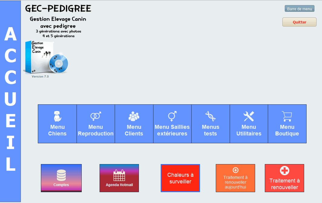 Gestion élevage canin et félin - Logiciels de gestion d'élevage canin et Félin.